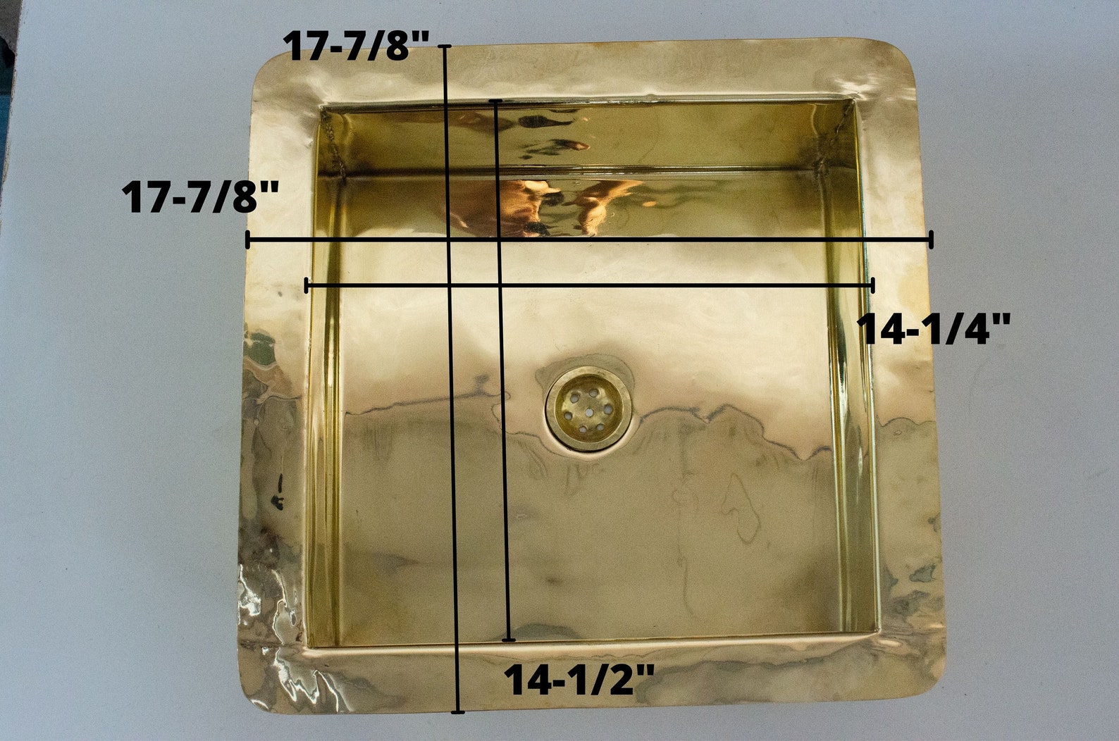 Kitchen Island Solid Brass Sink Undermount Brass Sink - Etsy