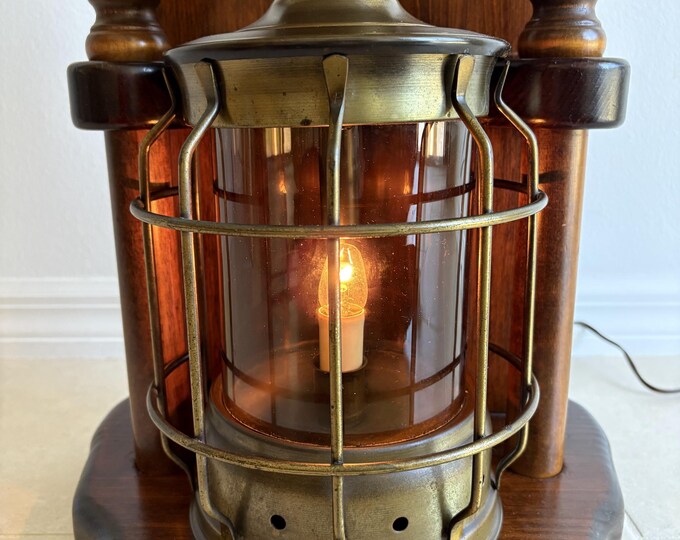 Vintage Large Nautical Steampunk Ship Lantern Tabletop Lamp - Etsy