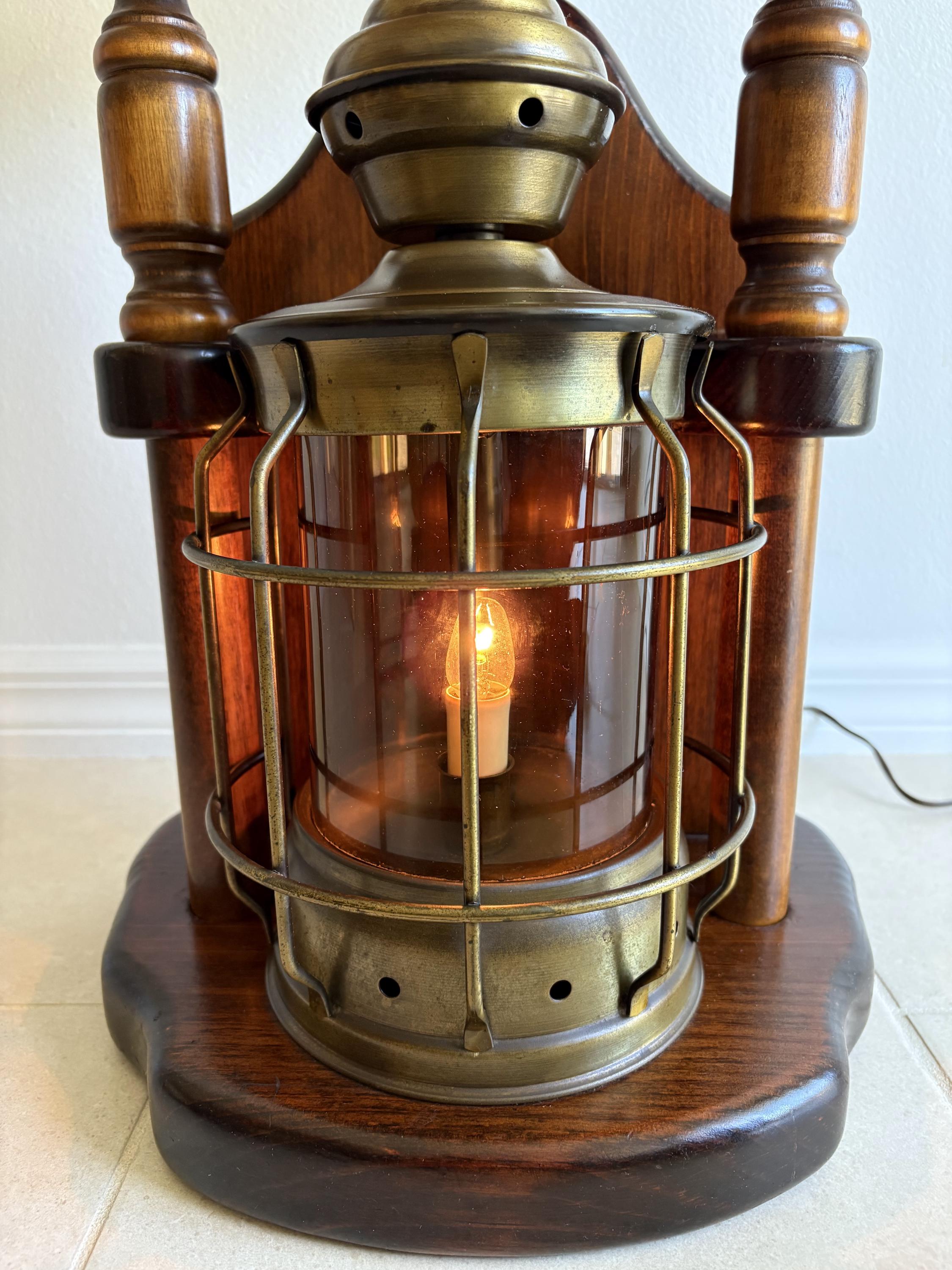 Vintage Large Nautical Steampunk Ship Lantern Tabletop Lamp - Etsy