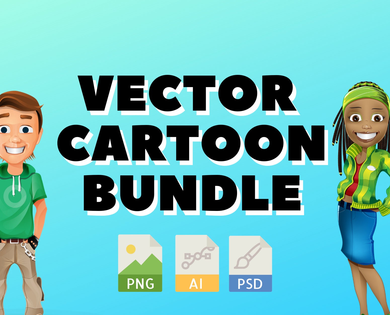 Ultimate High-quality Eye-grabbing Vector Cartoon Graphics Bundle 100s ...