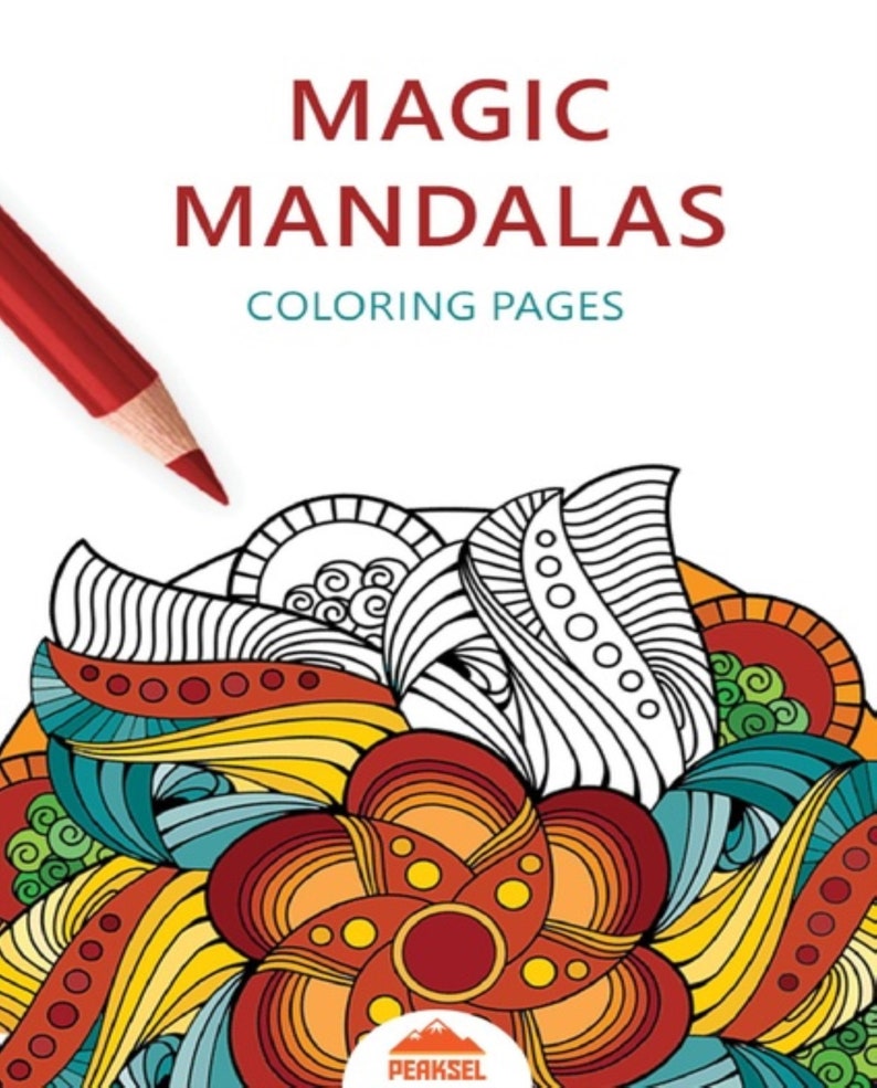 Magic Mandala Coloring Pages Printable Coloring Book for - Etsy