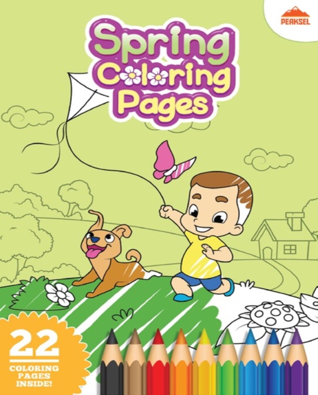 Spring Coloring Pages Printable Coloring Book for Kids Design and Cut ...