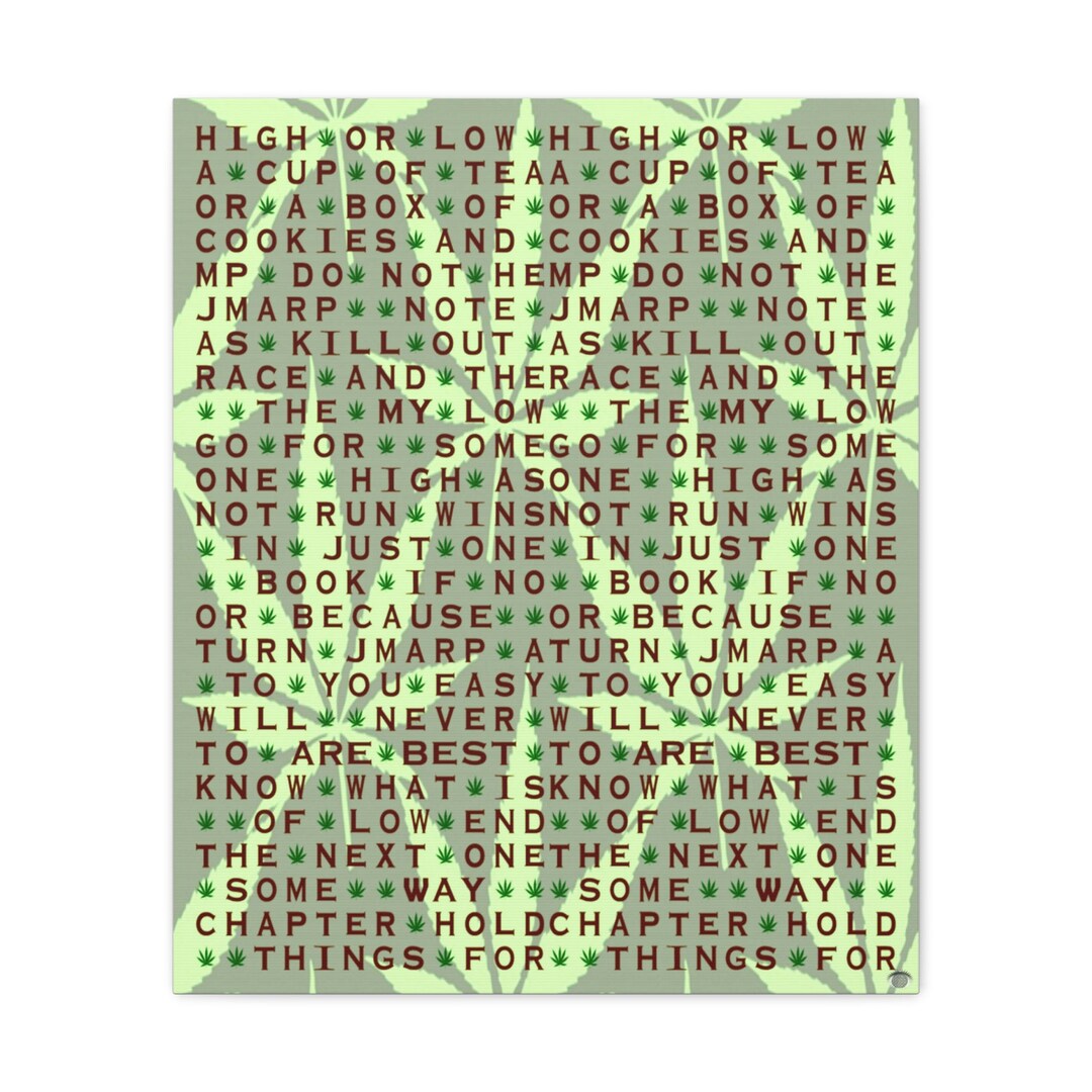 Do Not Kill My High STEREOGRAM CANVAS Gallery Wraps, Sizes 8x10 16x20 ...