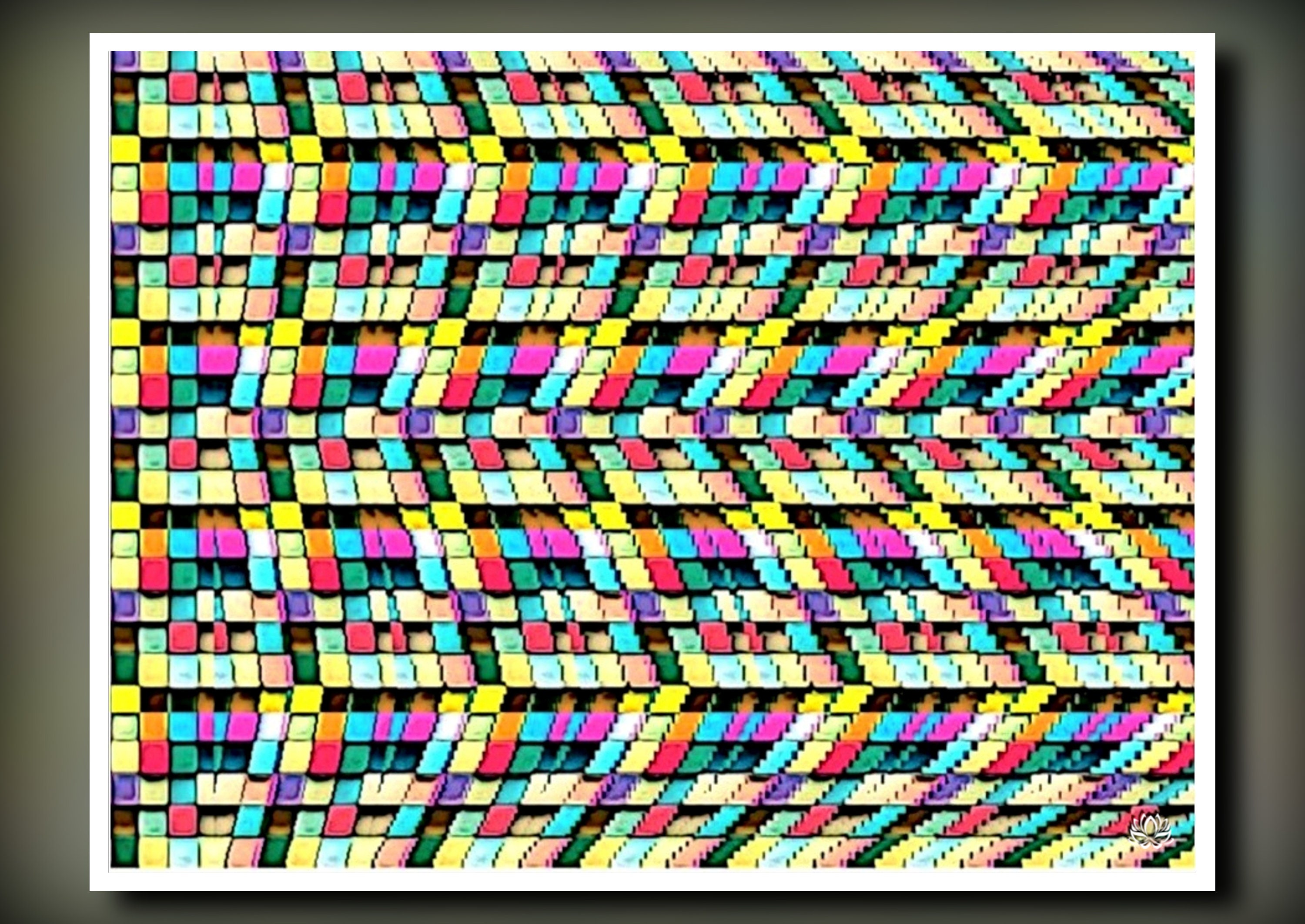 STEREOGRAM POSTCARDS Set 5, Hidden 3D Geometric, Guitar, and Hammer ...