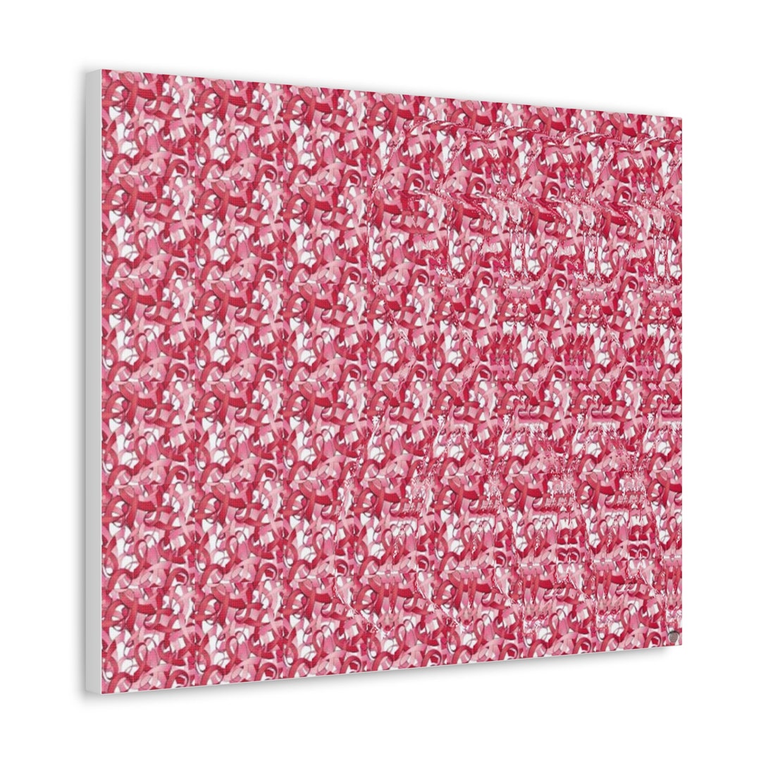 Pink RIBBON STEREOGRAM CANVAS Gallery Wraps, Sizes 10x8 20x16 24x20 ...