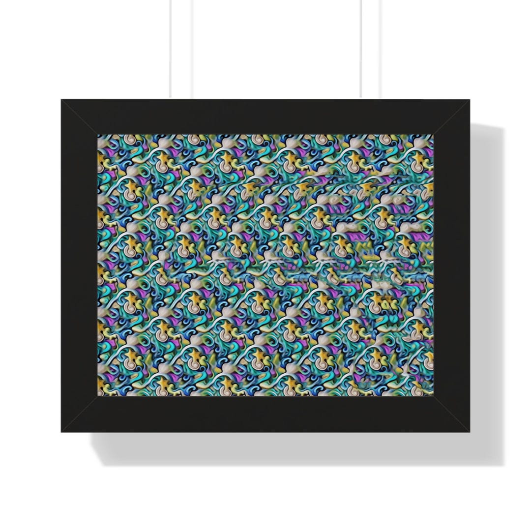 Dolphin STEREOGRAM 2 Hidden 3D Poster With FRAME, MATTE Finish in ...