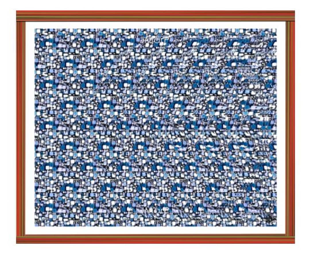 LEFT SWIRL STEREOGRAM Secret Message Wall Art Canvas Print - Etsy