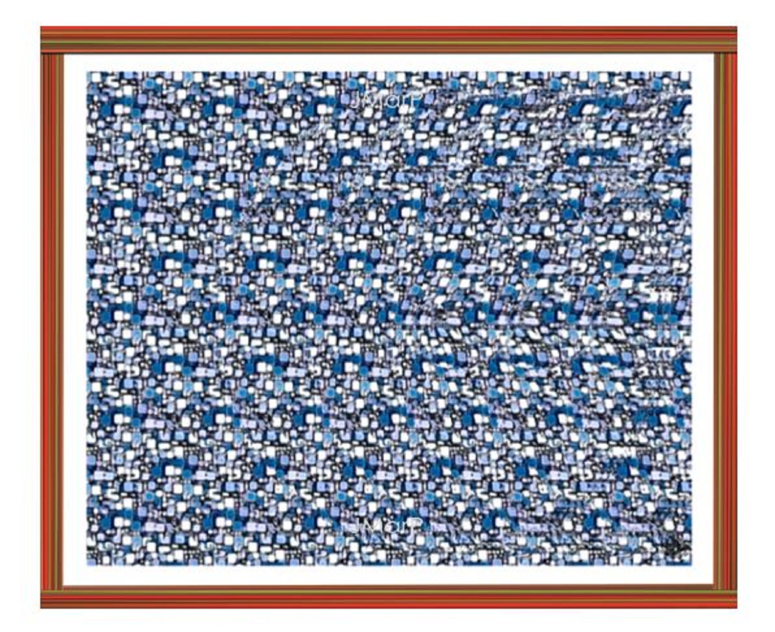 LEFT SWIRL STEREOGRAM Secret Message Wall Art Canvas Print - Etsy