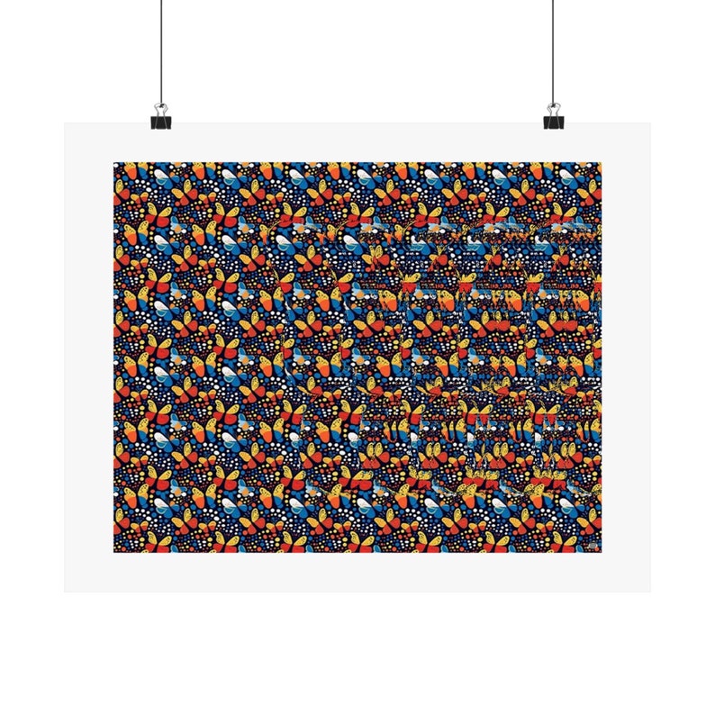 Butterfly Stereogram Unframed Poster: Optical Illusion Hidden Image Art ...