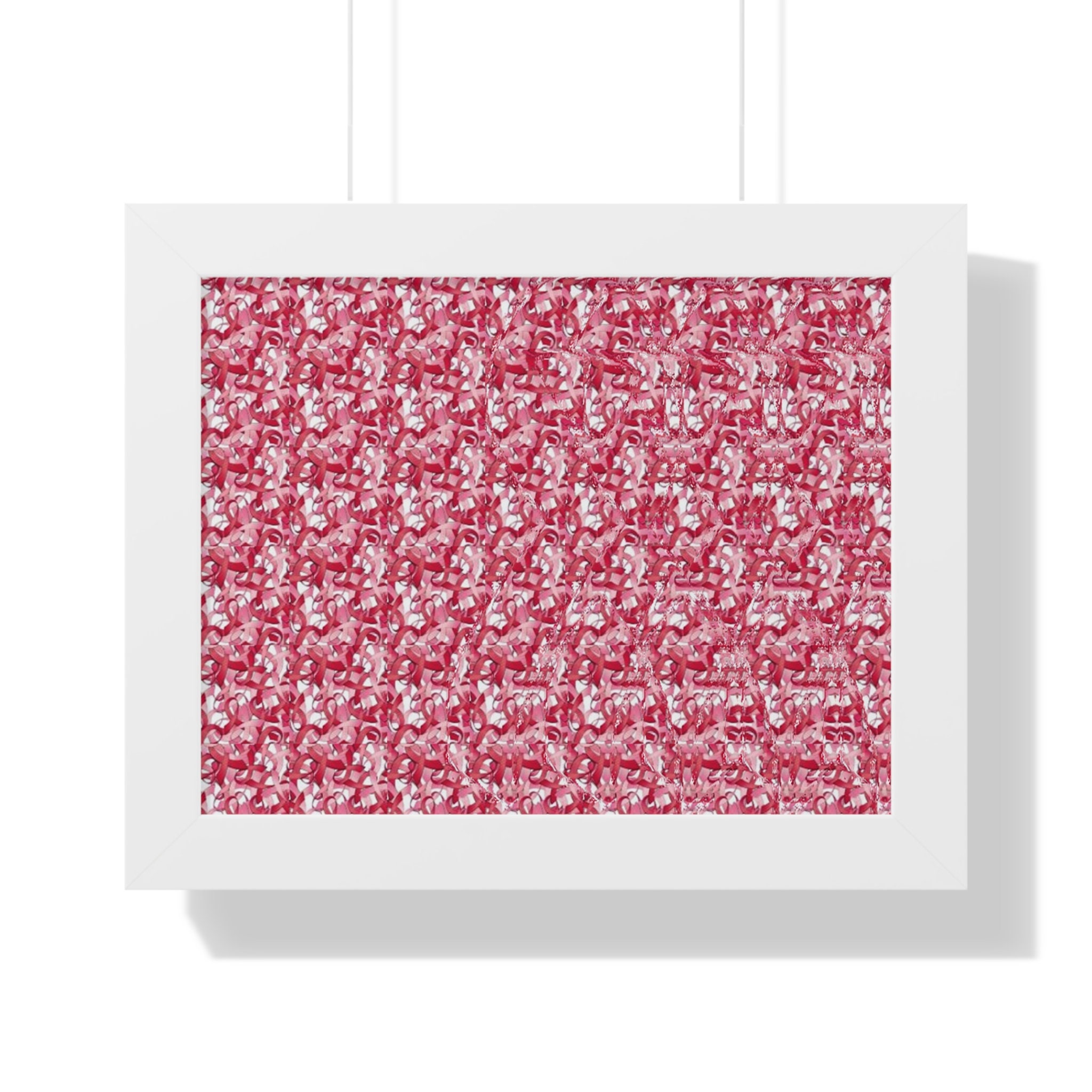 Pink Ribbon STEREOGRAM Hidden 3D Poster With FRAME, MATTE Finish in ...