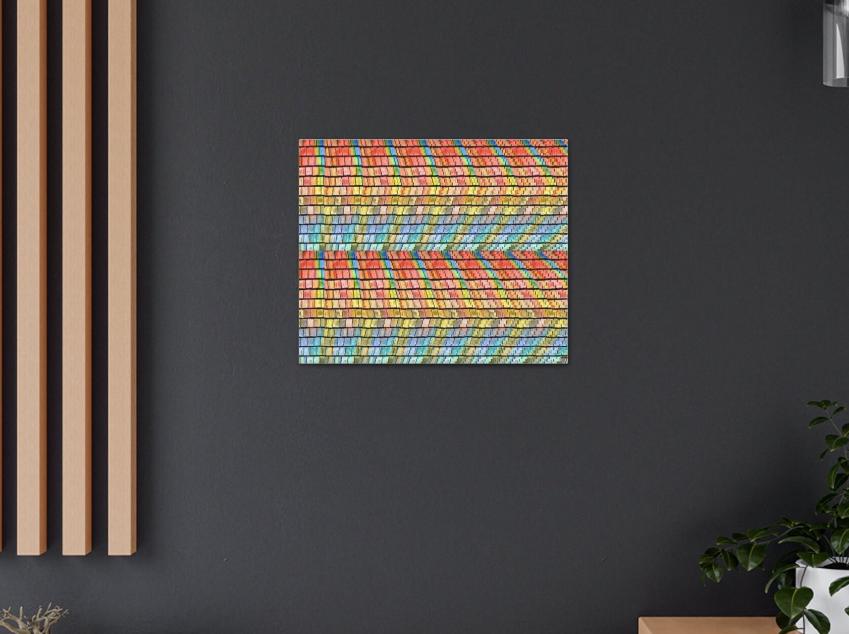 GEOMETRIC STEREOGRAM CANVAS Gallery Wraps, Sizes 10x8 20x16 24x20 ...