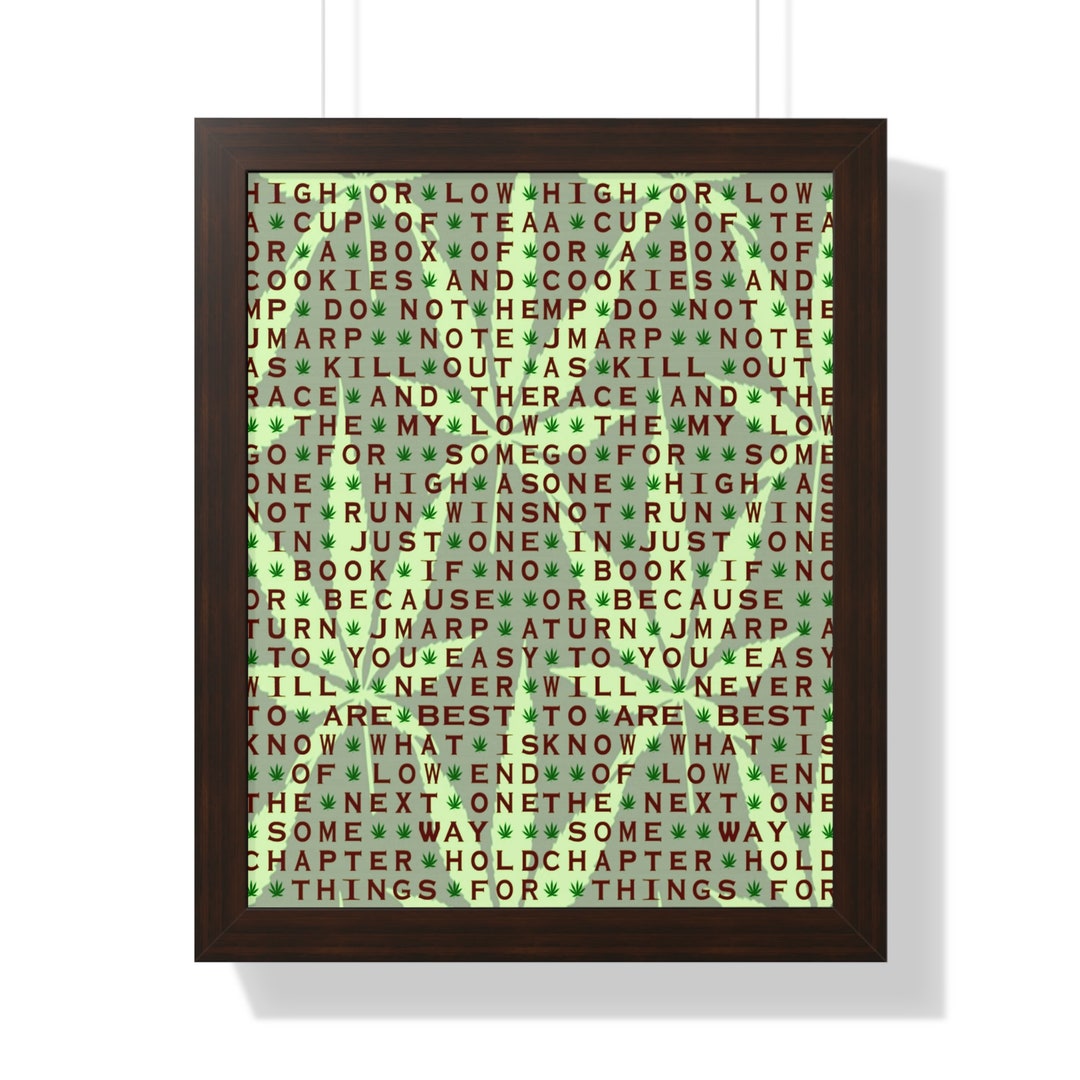 Do Not Kill My High STEREOGRAM Hidden 3D Poster With FRAME, MATTE ...