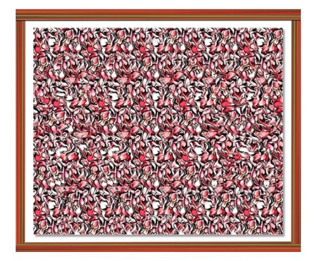 A ROSE for YOU STEREOGRAM Wall Art Canvas Print Poster Print - Etsy