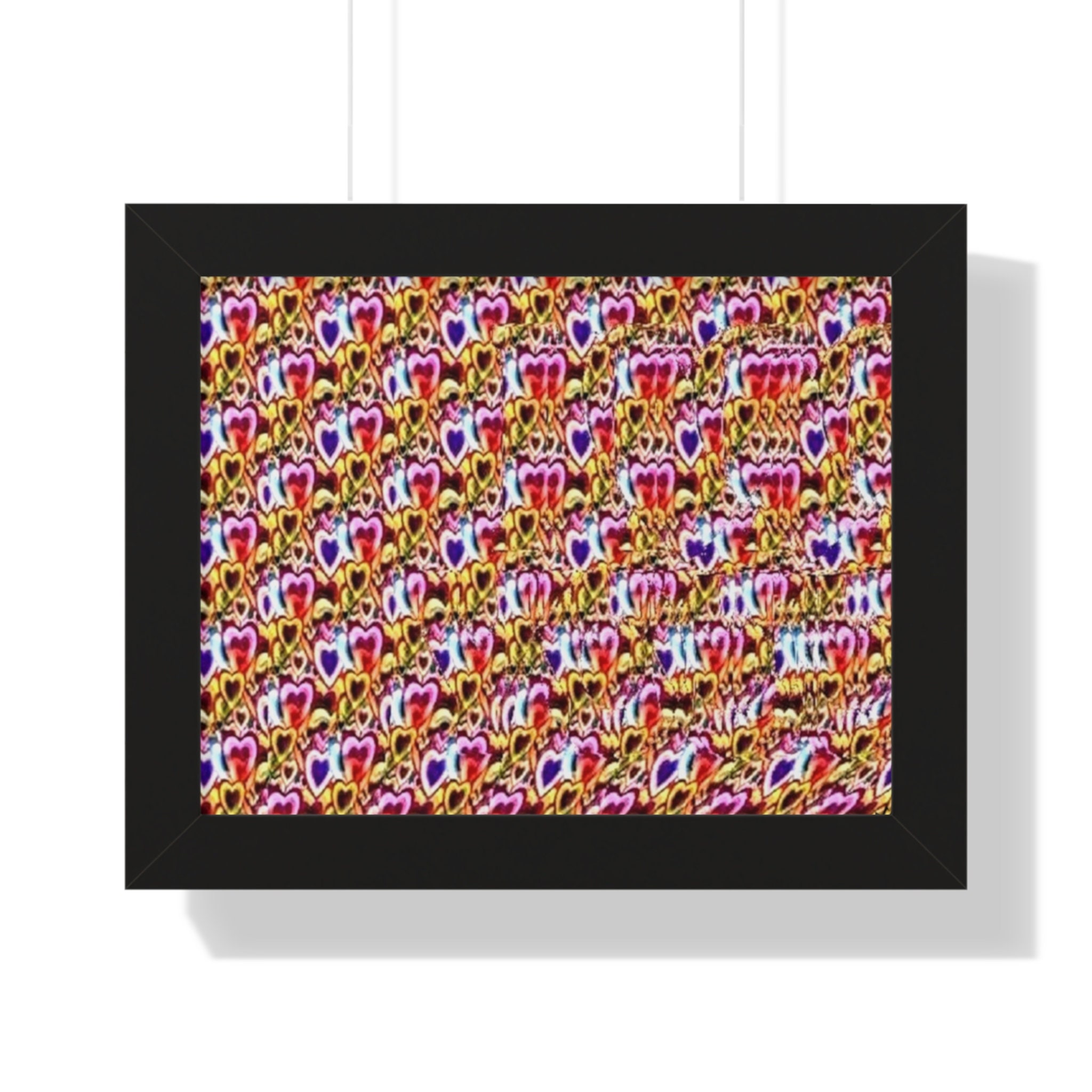 I Heart You STEREOGRAM Hidden 3D Poster With FRAME, MATTE Finish in ...