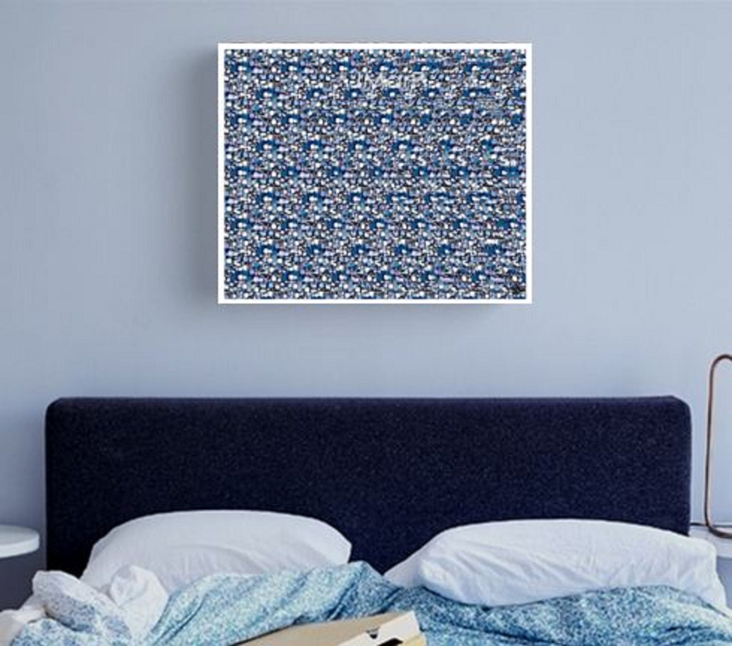LEFT SWIRL STEREOGRAM Secret Message Wall Art Canvas Print - Etsy