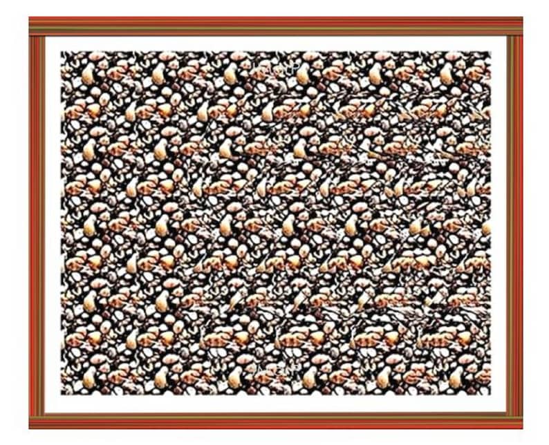 CANCER ZODIAC Sign STEREOGRAM, Secret Message Wall Art Canvas Print ...