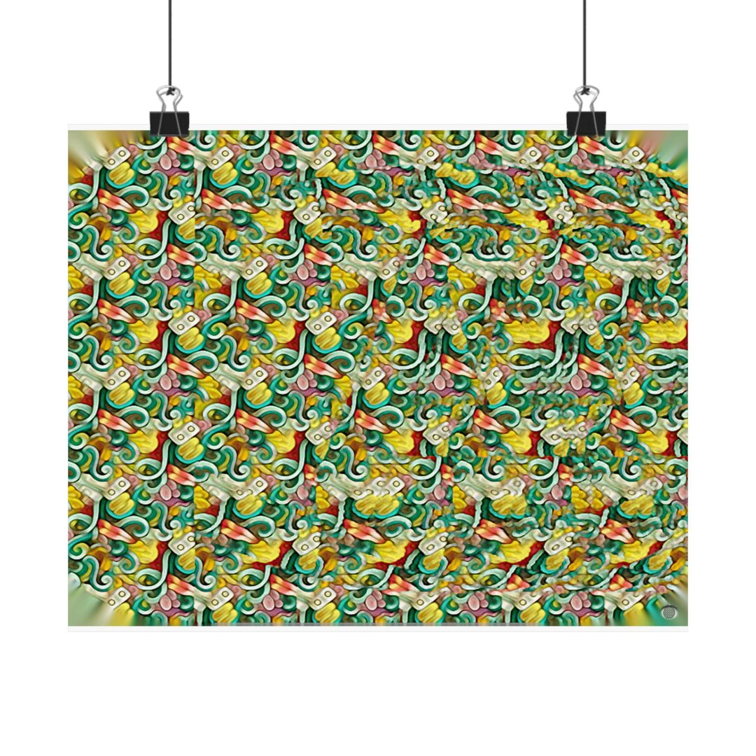 Letter A Deep STEREOGRAM POSTER, Unframed 11x9, 14x11, 18x14, 20x16 ...