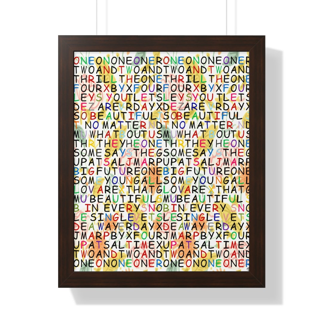 You Are Beautiful STEREOGRAM Hidden 3D Poster With FRAME, MATTE Finish ...