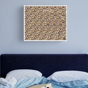 DONUT STEREOGRAM Secret Message Wall Art Canvas Print - Etsy