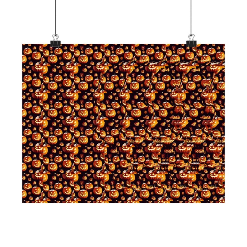 SKULL STEREOGRAM POSTER, Unframed 11x9, 14x11, 18x14, 20x16, 24x20 ...