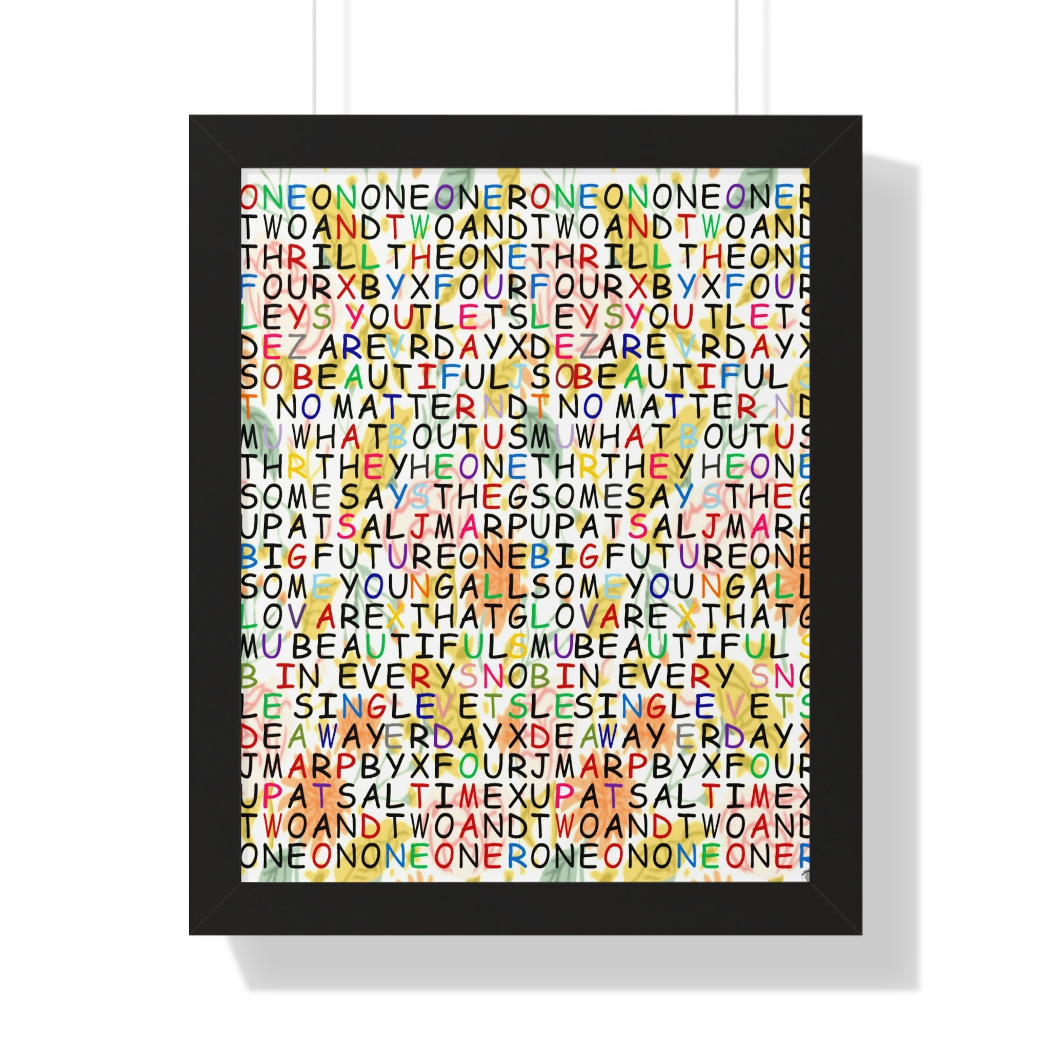 You Are Beautiful STEREOGRAM Hidden 3D Poster With FRAME, MATTE Finish ...