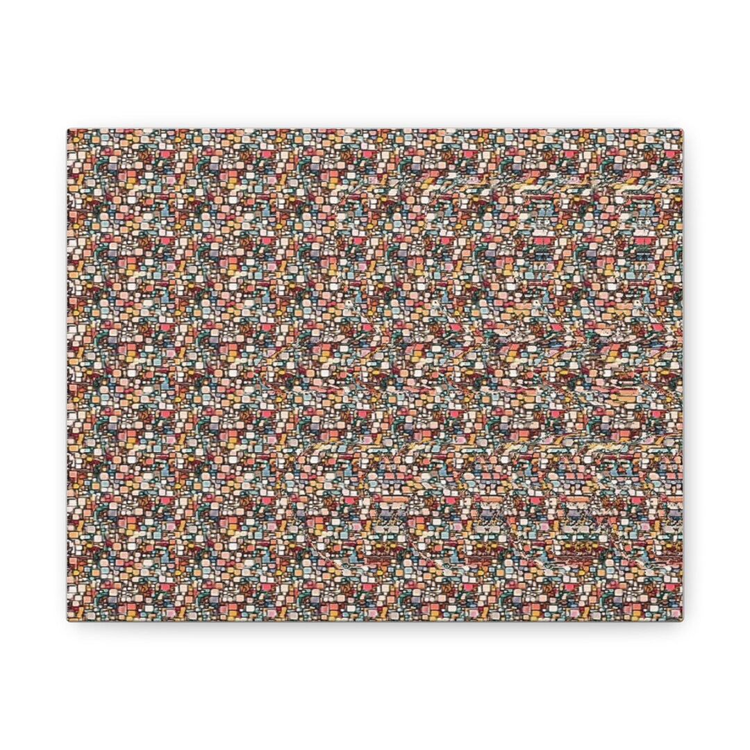 TEDDY Bear STEREOGRAM CANVAS Gallery Wraps, Sizes 10x8 20x16 24x20 ...