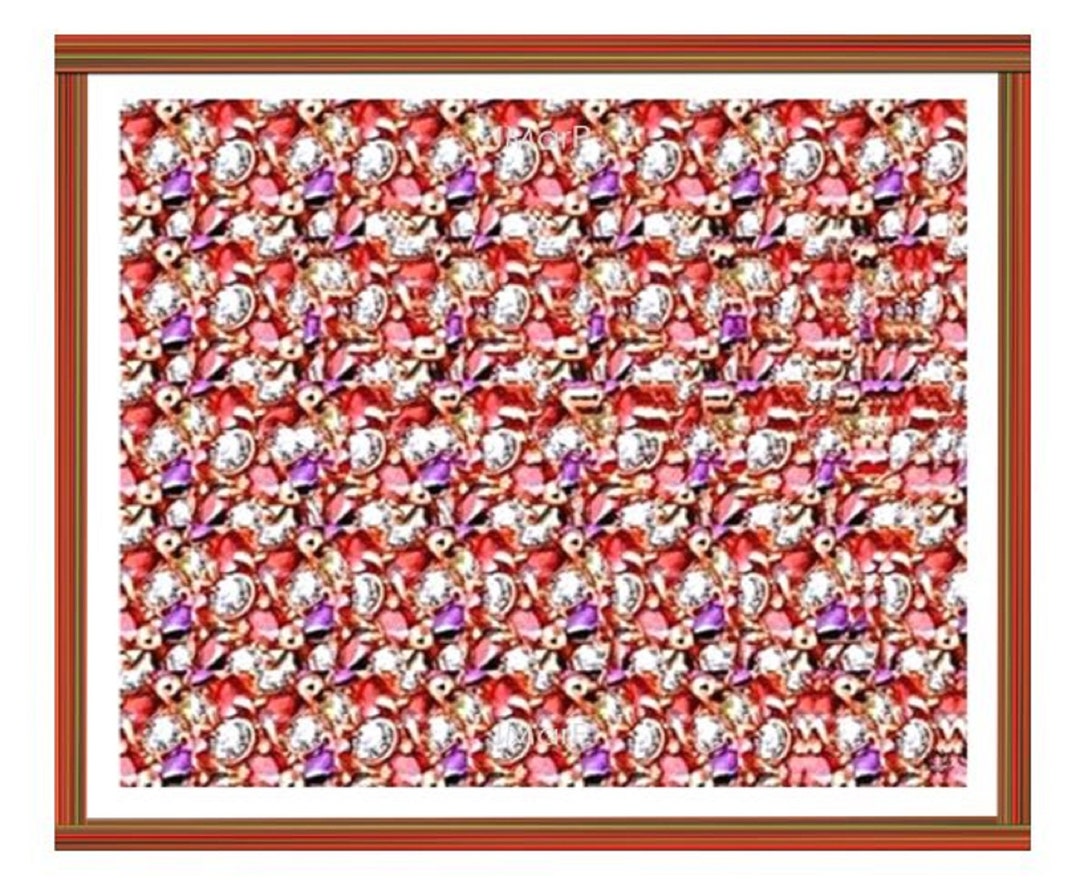 GEMS in My HANDS STEREOGRAM, Secret Message Wall Art Canvas Print ...