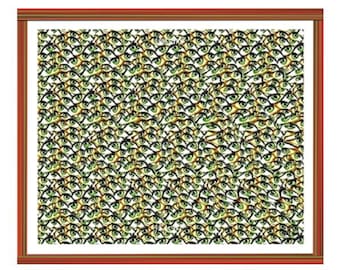 DONUT STEREOGRAM Secret Message Wall Art Canvas Print | Etsy