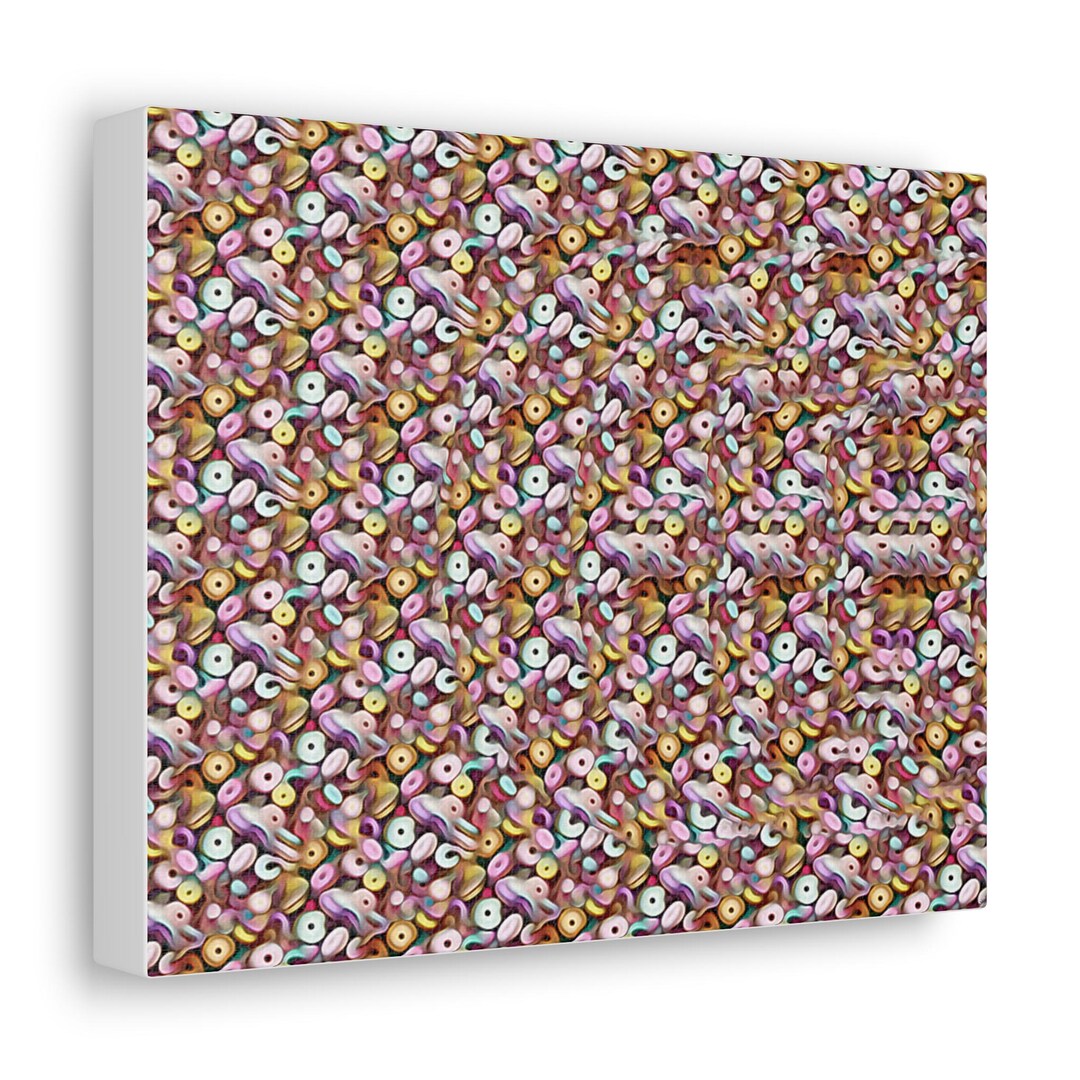 Bitten Donut STEREOGRAM CANVAS Gallery Wraps, Sizes 10x8 20x16 24x20 ...