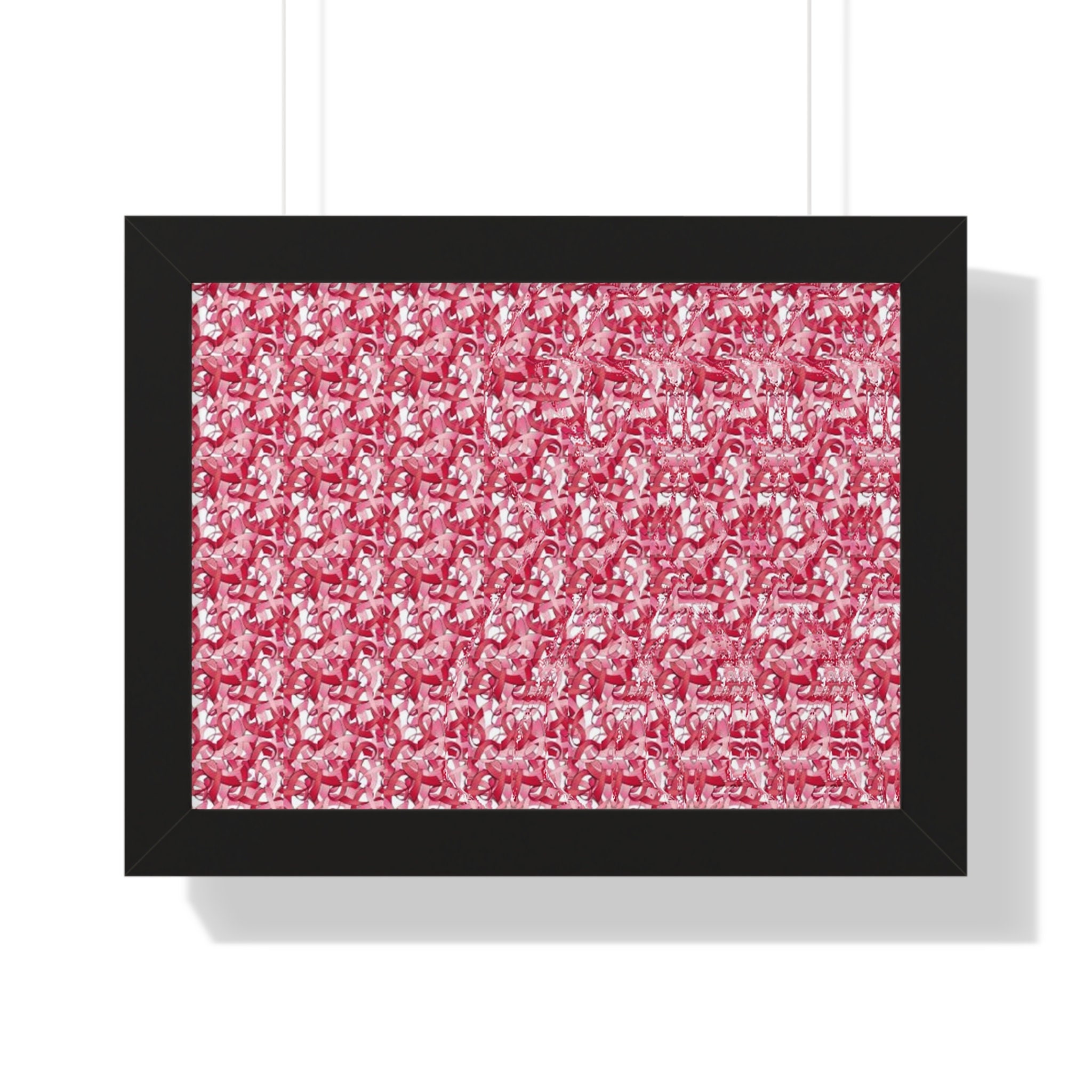 Pink Ribbon STEREOGRAM Hidden 3D Poster With FRAME, MATTE Finish in ...