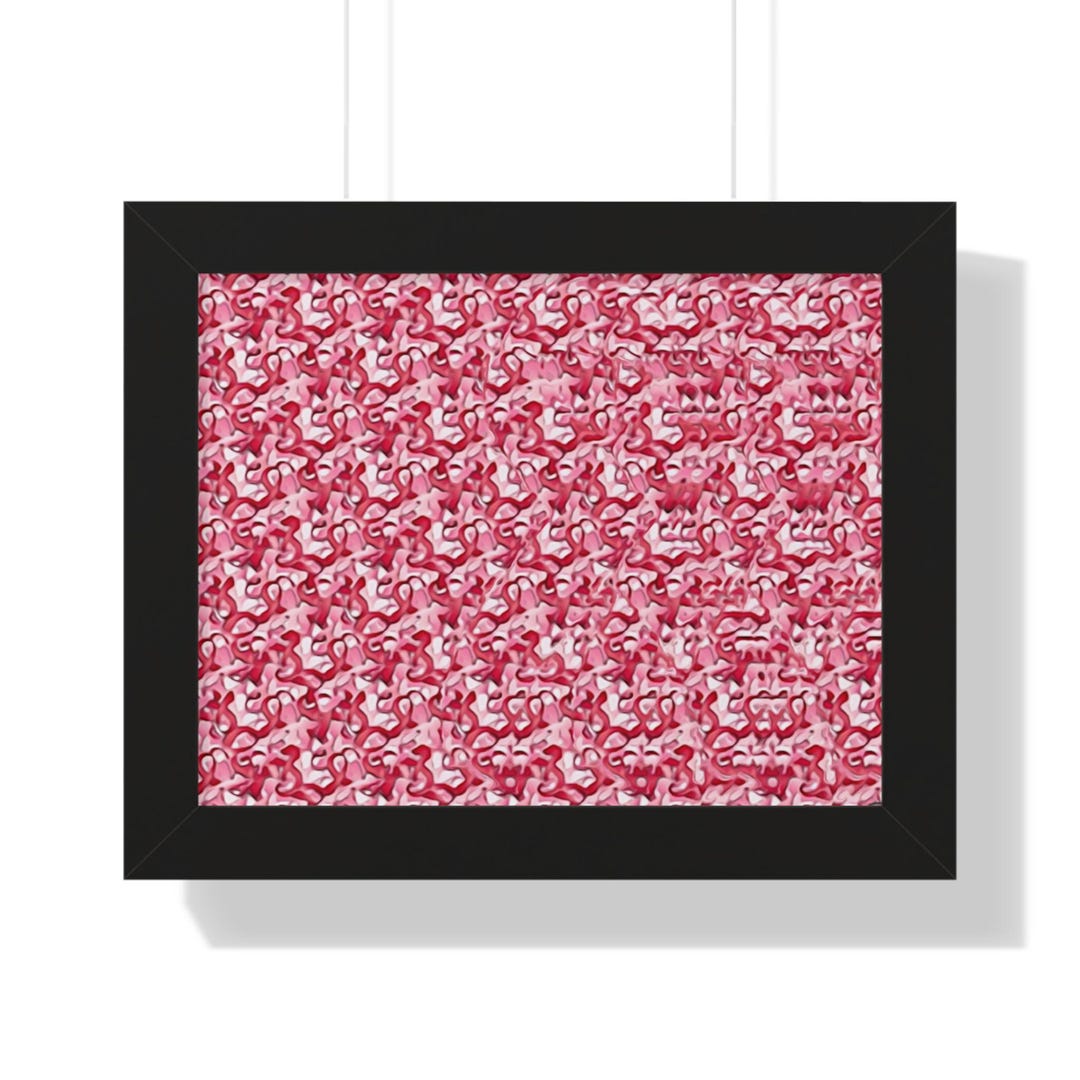 Pink Ribbon STEREOGRAM Hidden 3D Poster With FRAME, MATTE Finish in ...