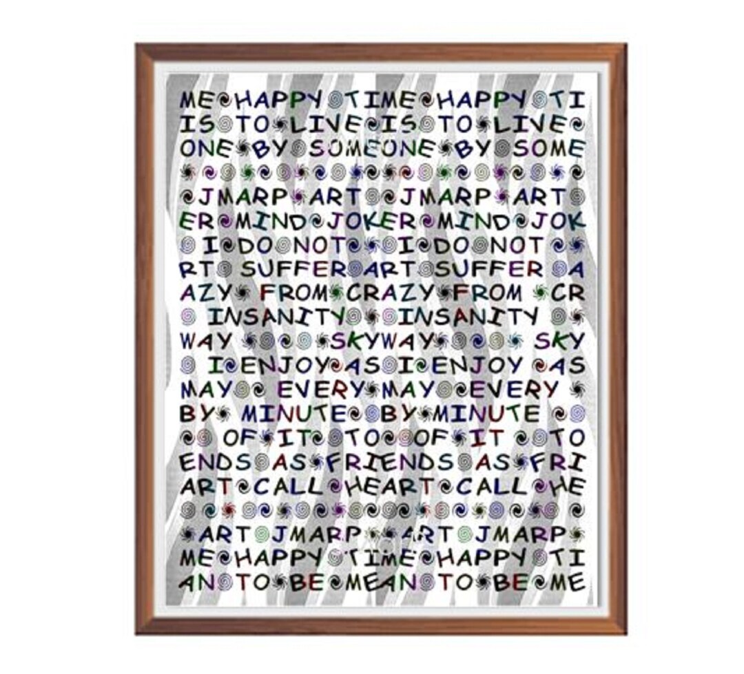 ENJOYING INSANITY STEREOGRAM Secret Message Wall Art Canvas - Etsy