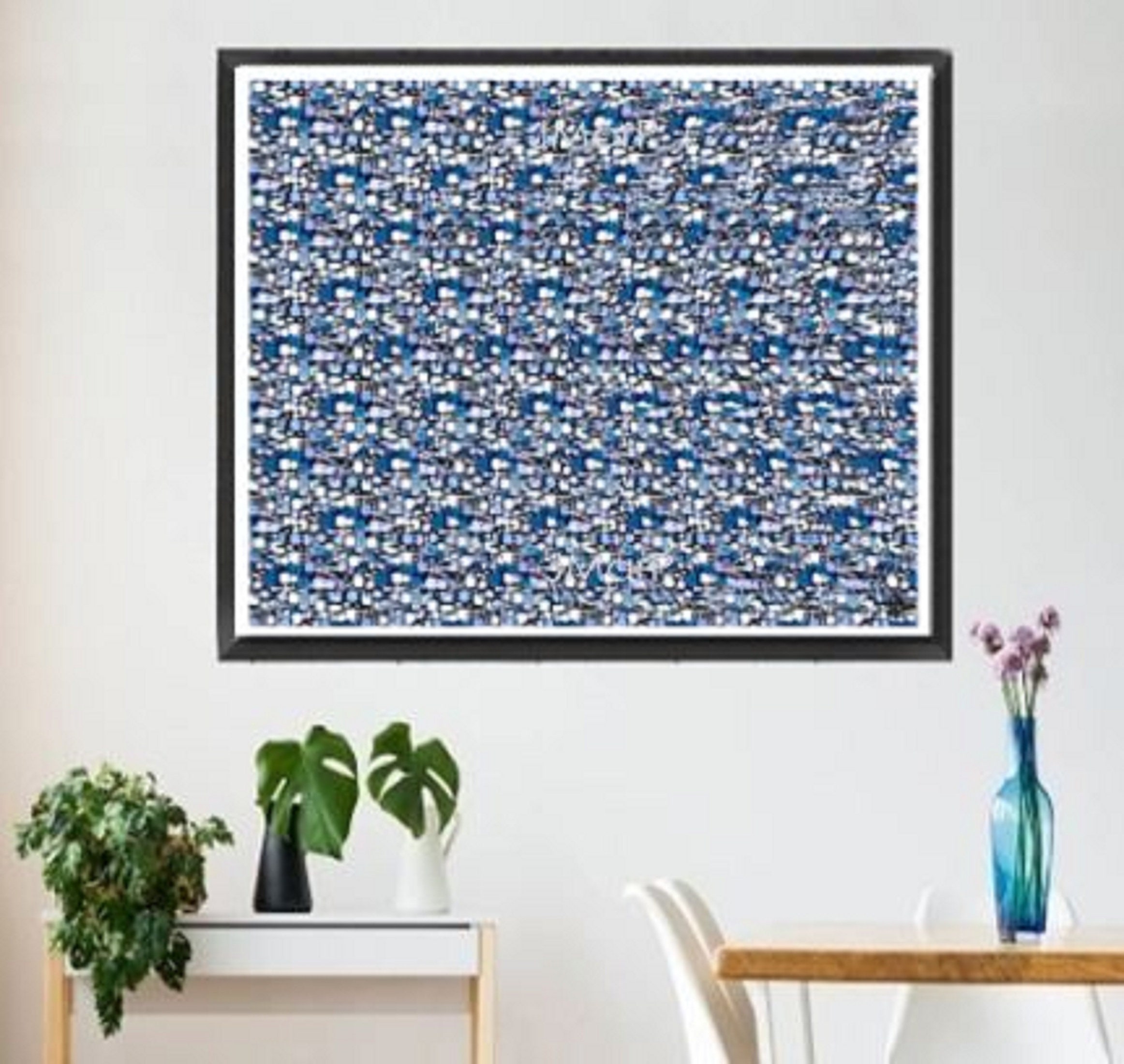 LEFT SWIRL STEREOGRAM Secret Message Wall Art Canvas Print - Etsy