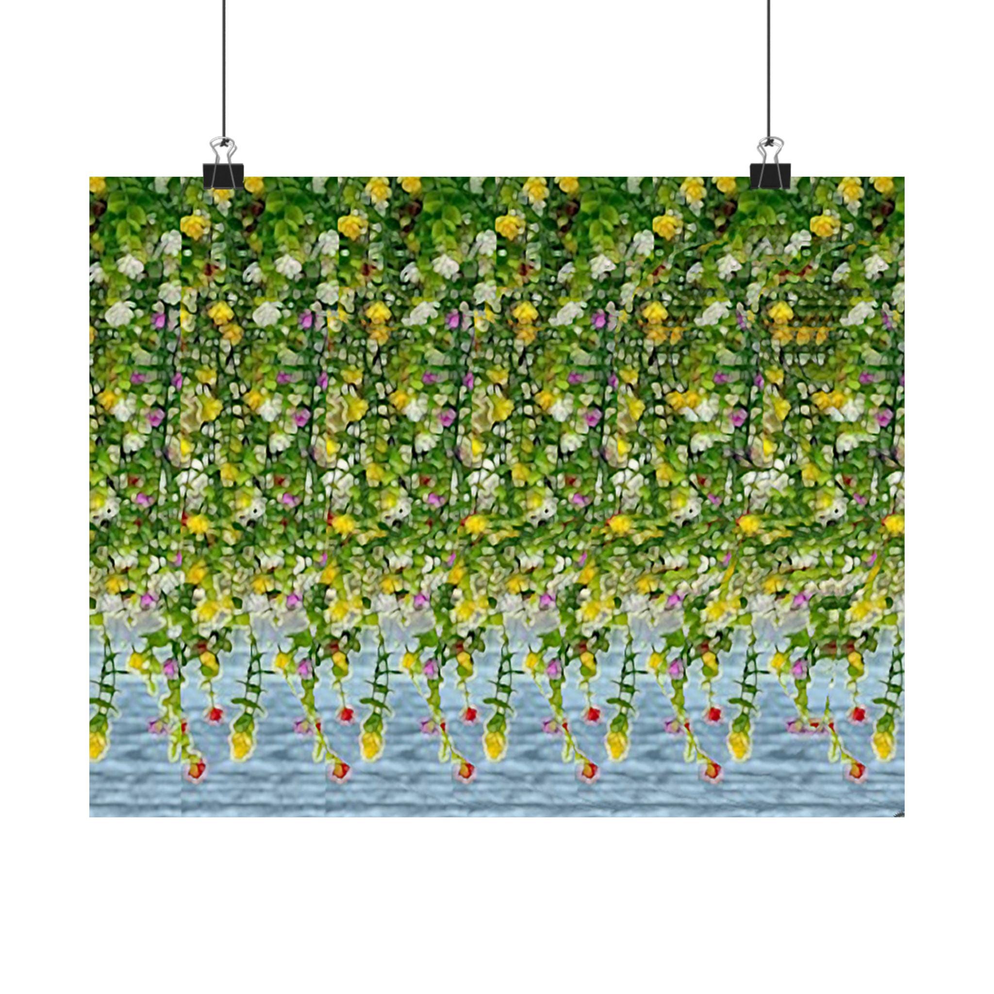 SWAN STEREOGRAM POSTER, Unframed 11x9, 14x11, 18x14, 20x16, 24x20 ...