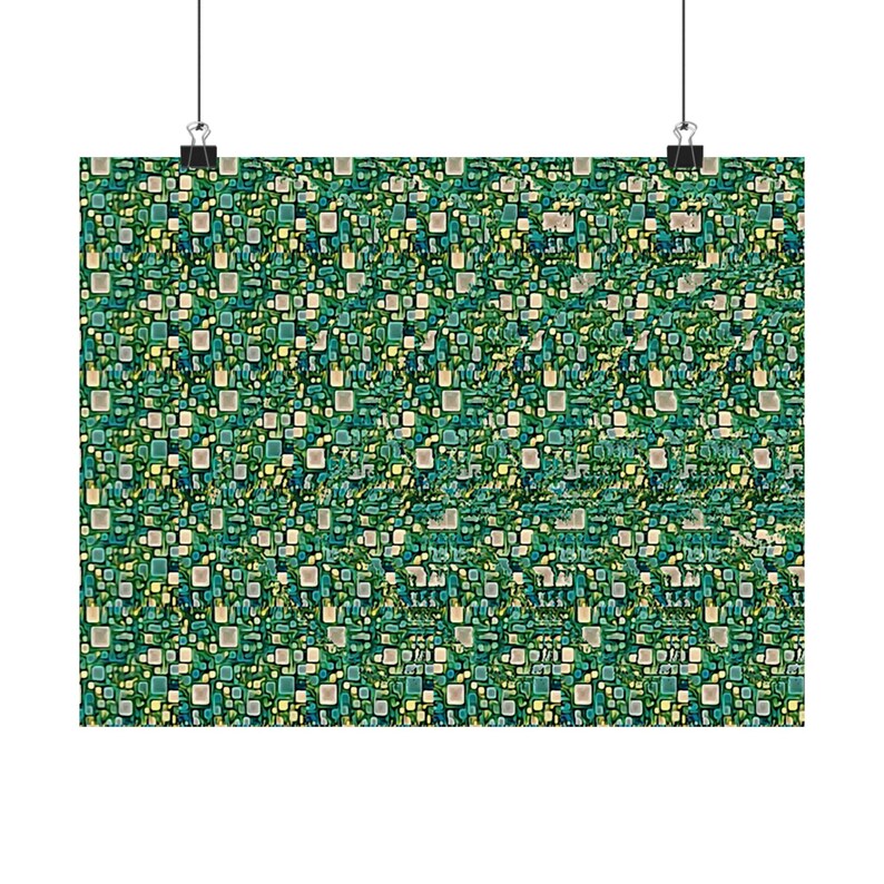 HANGING SNAKE STEREOGRAM Poster, Unframed 11x9, 14x11, 18x14, 20x16 ...