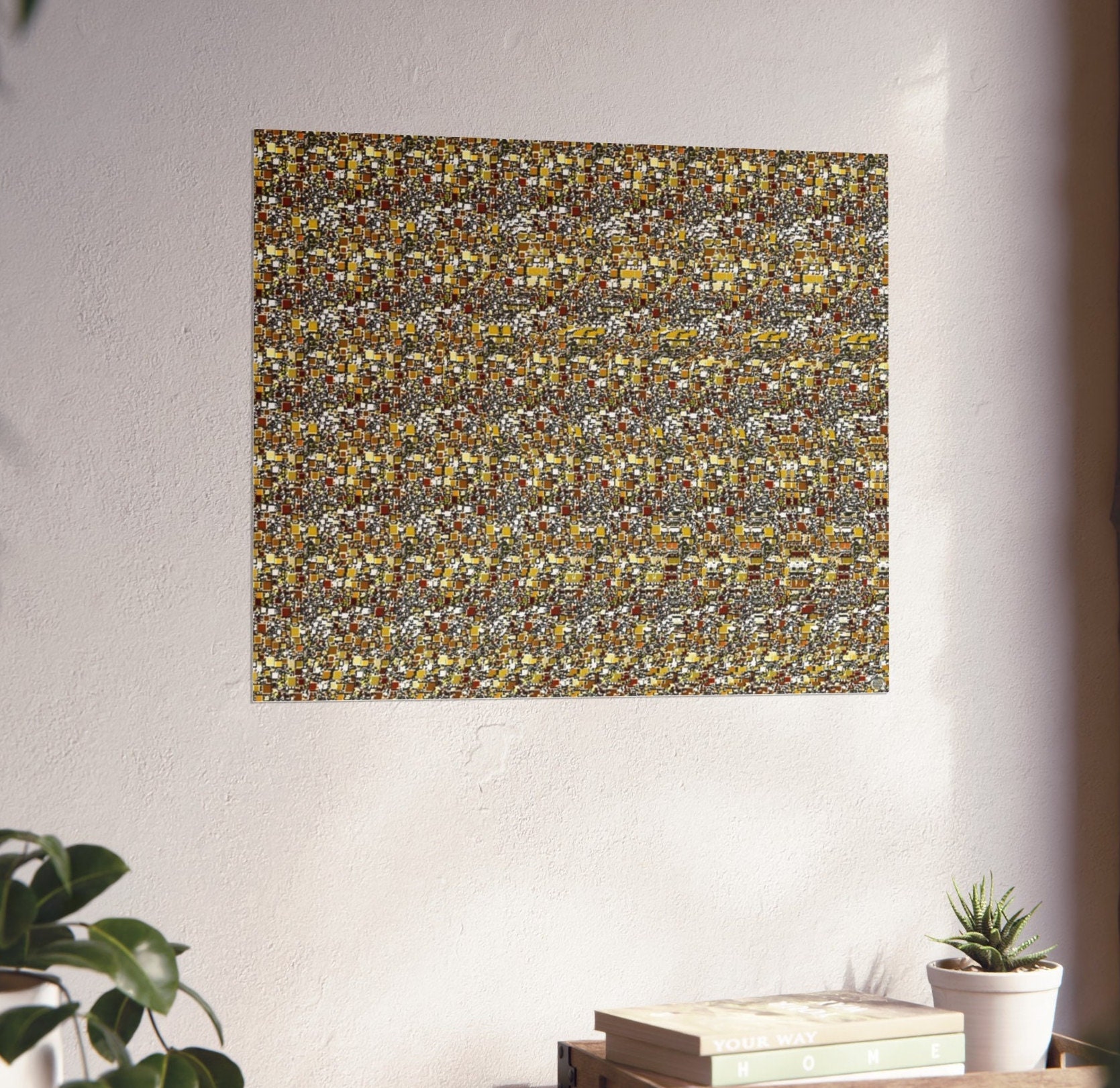 ELEPHANT STEREOGRAM POSTER, Unframed 11x9, 14x11, 18x14, 20x16, 24x20 ...