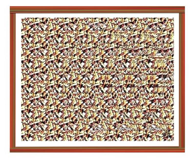 DONUT STEREOGRAM Secret Message Wall Art Canvas Print - Etsy