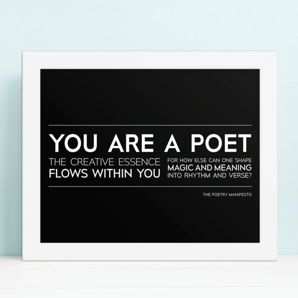 Poetry Poster - Etsy