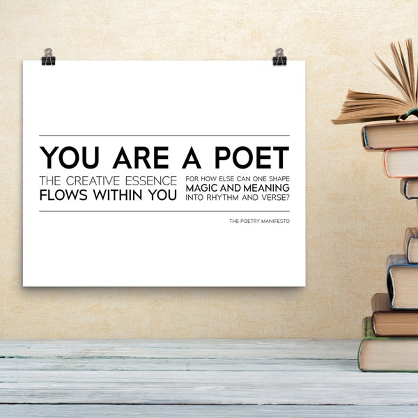 Poetry Poster - Etsy