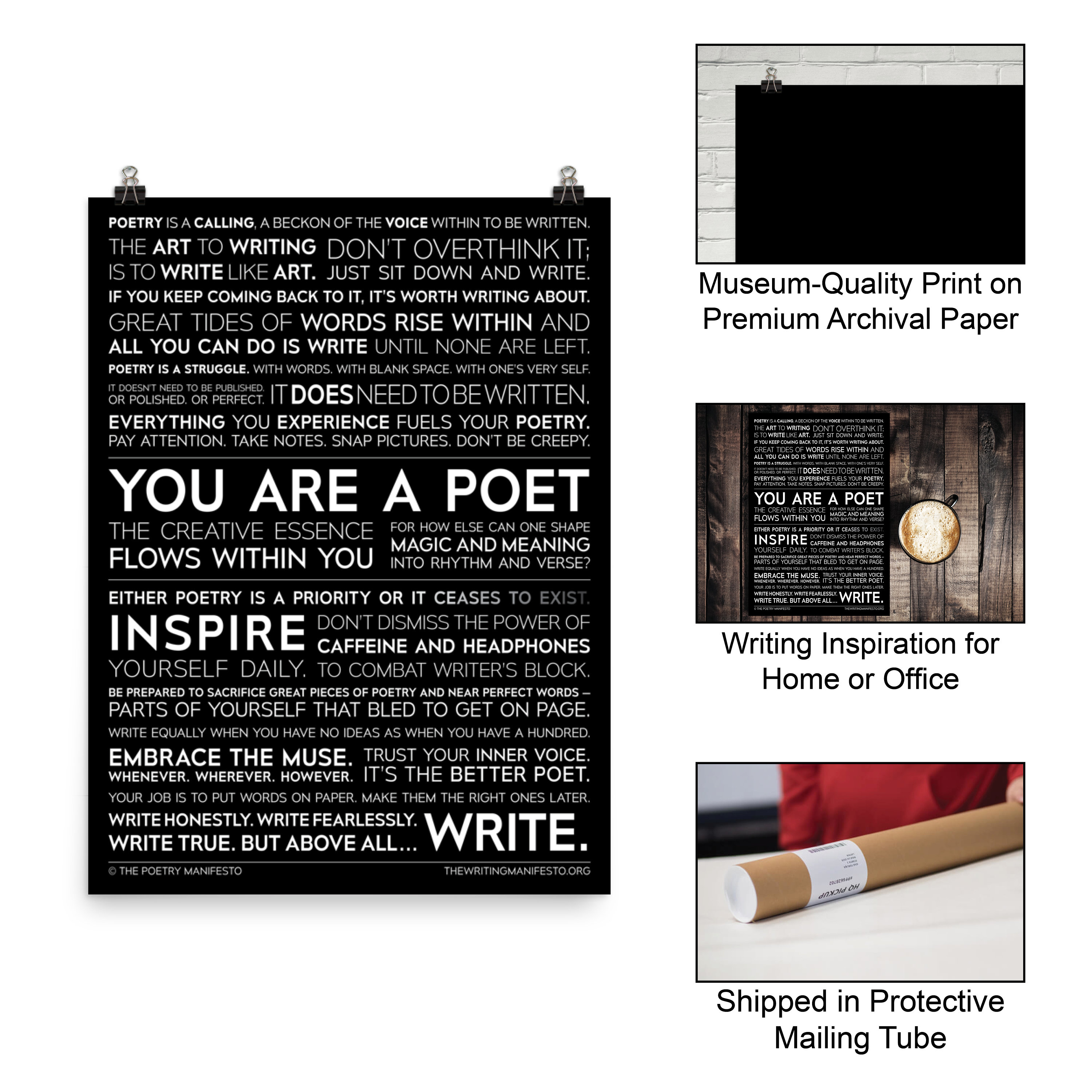 The Poetry Manifesto 12x16 & 18x24 Inspirational | Etsy