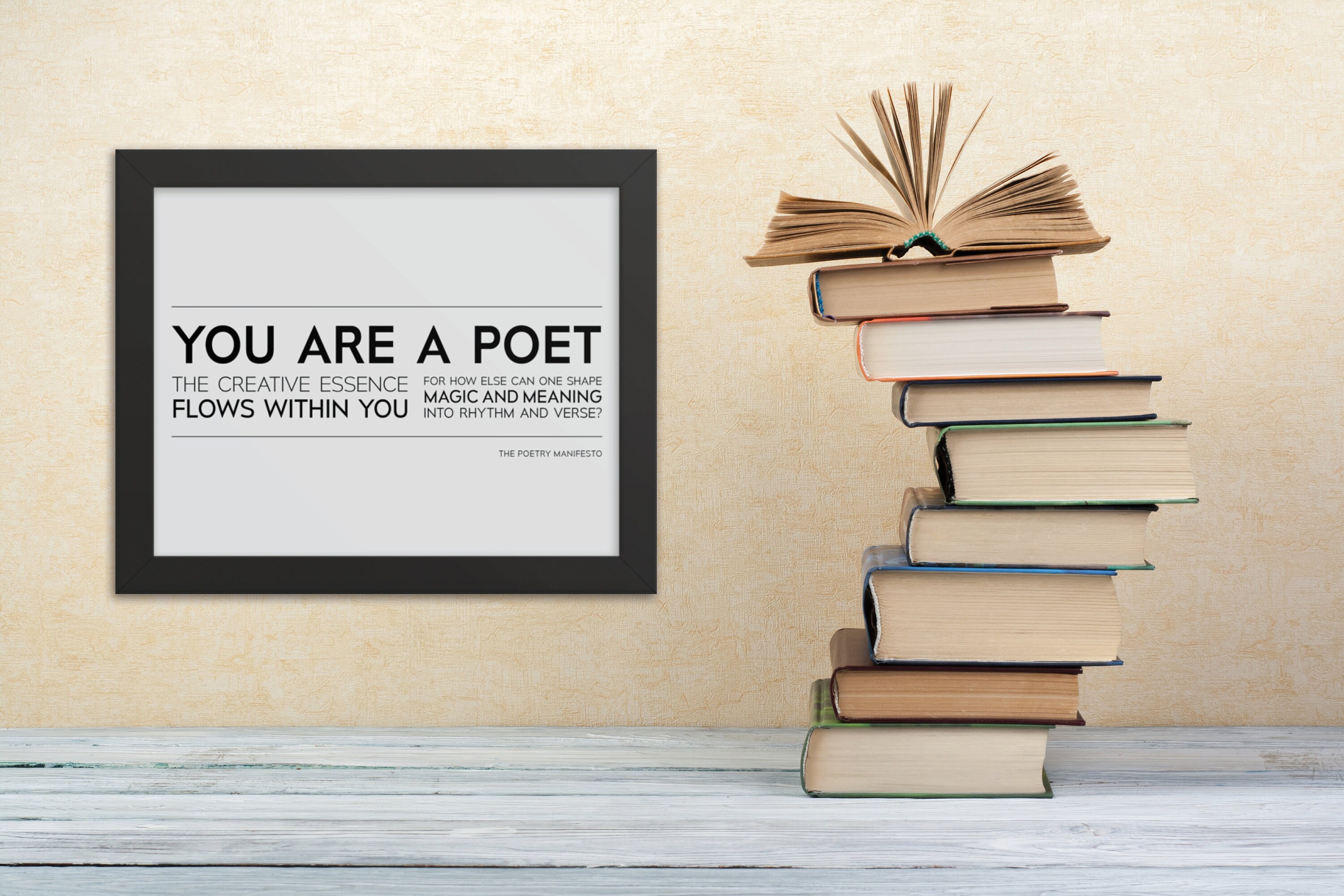 Poetry Printable Wall Art / Digital Writing Print & Poet Quote | Etsy