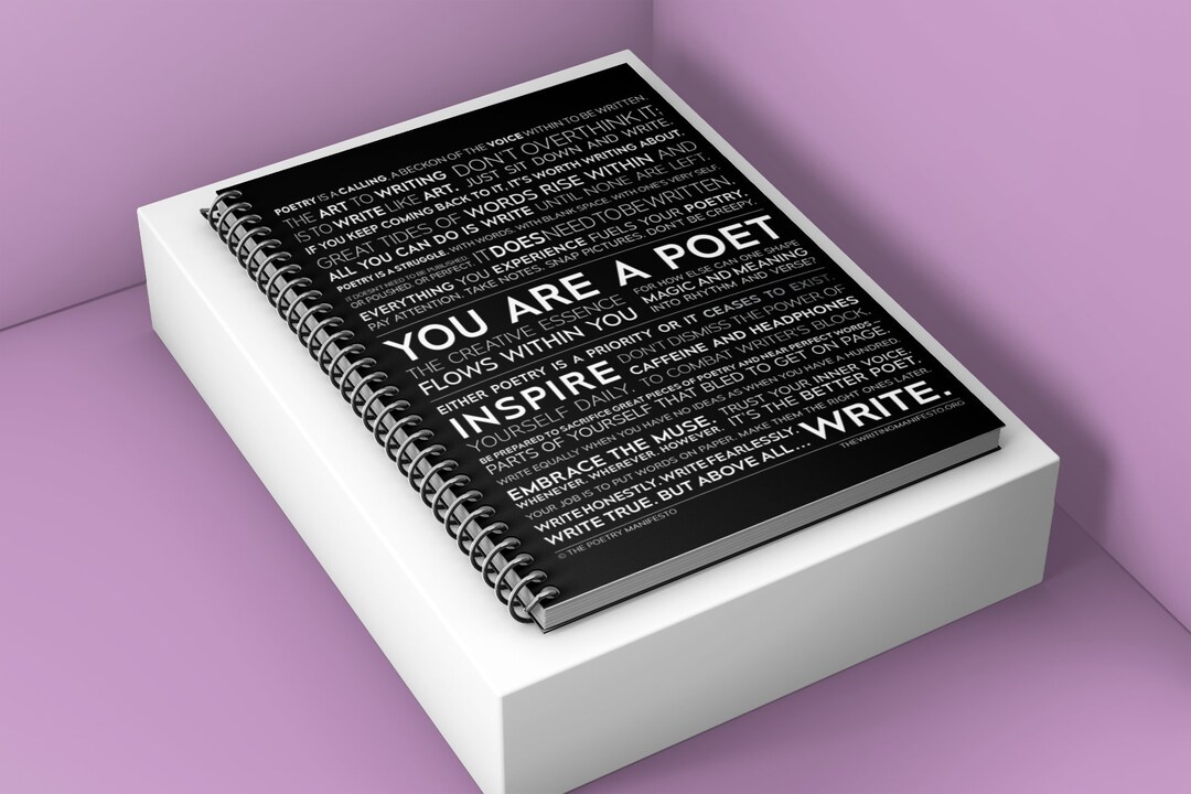 Poet Journal From the Poetry Manifesto — Gift for Poet, Author, Writer ...