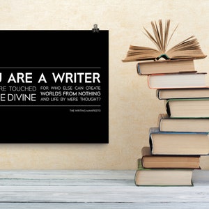 Writer Wall Art / Inspirational Quote Complements a Writing Desk ...
