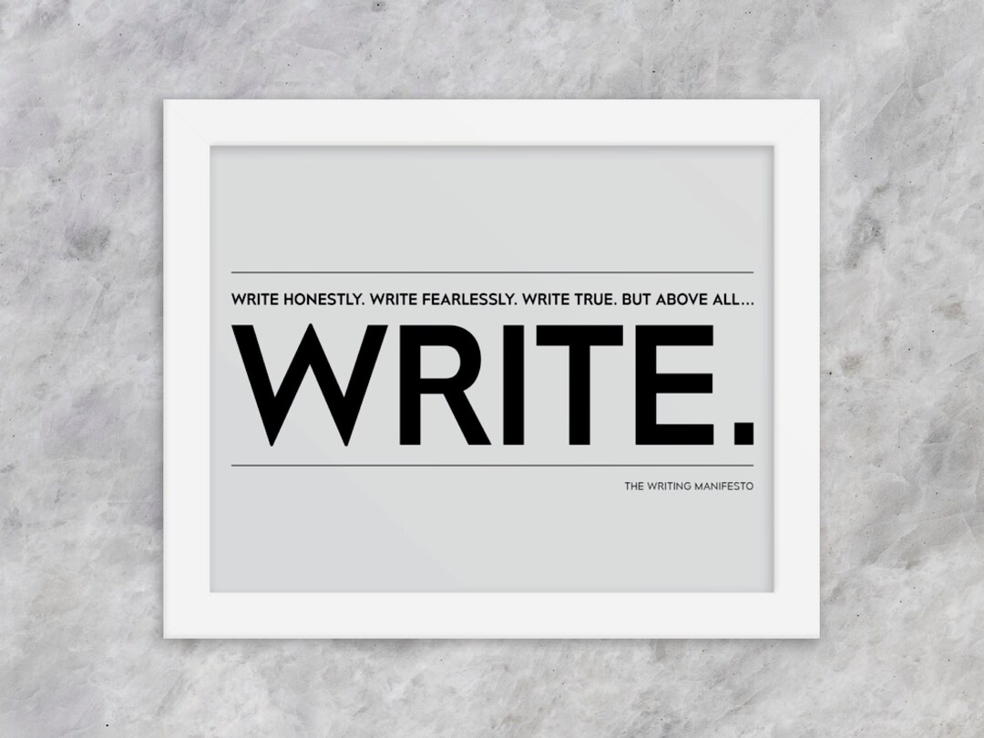 Writer Printable Inspirational Poster / Writing Digital Wall Art ...
