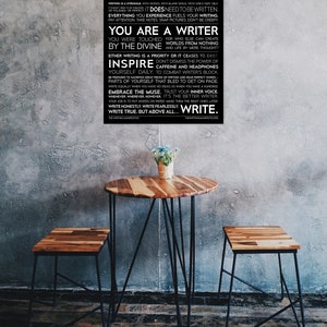 Writer & Journalist Inspirational Print — the Writing Manifesto for ...