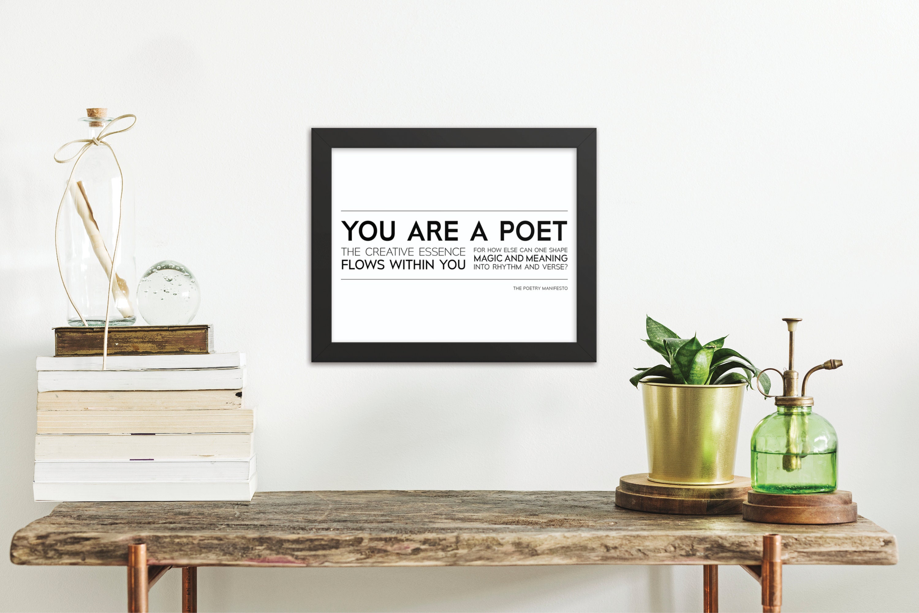 You Are A Poet Printable Inspirational Wall Art / Poetry - Etsy