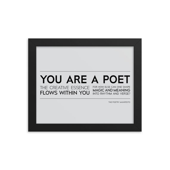 Poetry Printable Wall Art / Digital Writing Print & Poet Quote | Etsy