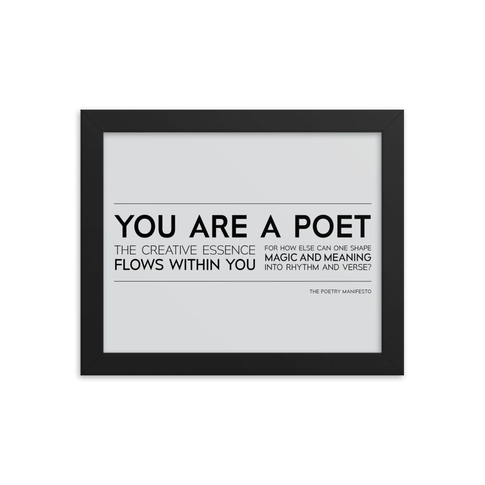Poetry Printable Wall Art / Digital Writing Print & Poet Quote | Etsy