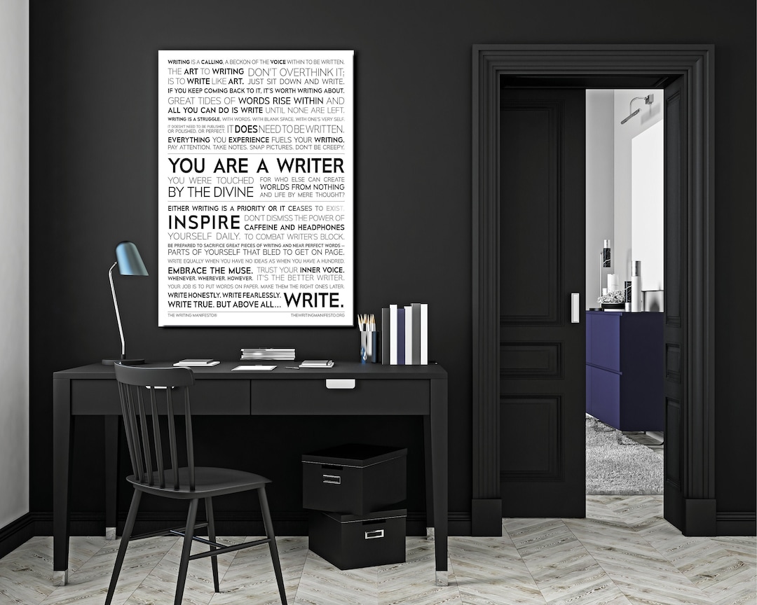 The Writing Manifesto 18"x24" Matte Writing Poster — Gift for Writer ...