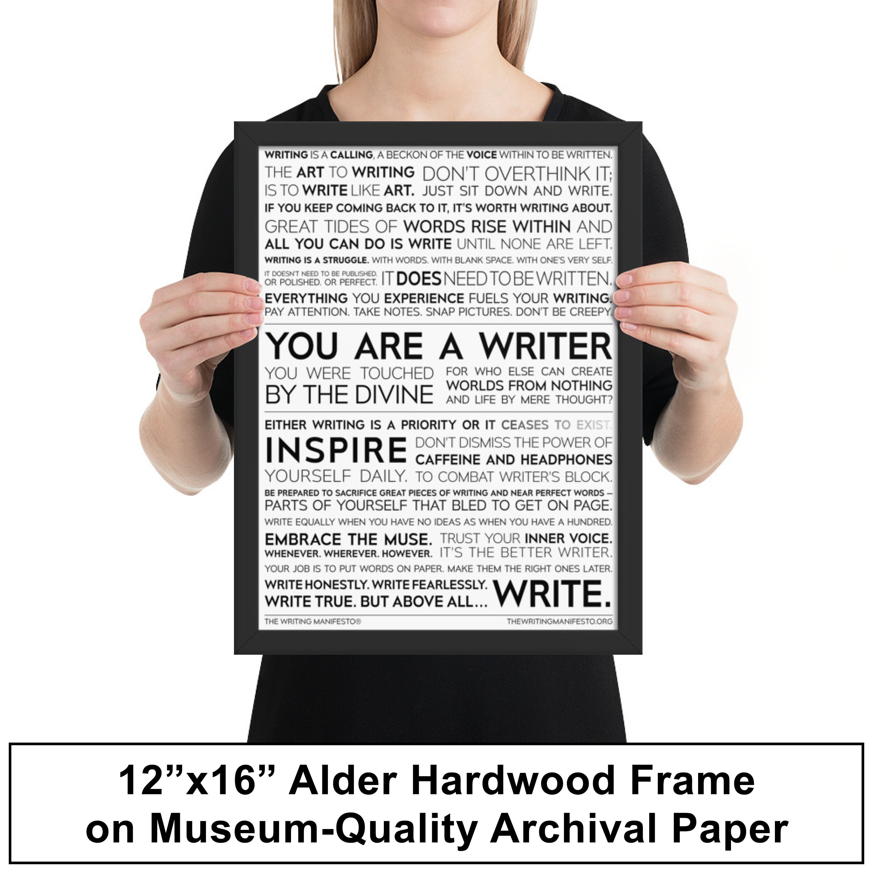 The Writing Manifesto 12x16 Framed Print Written Inspiration - Etsy